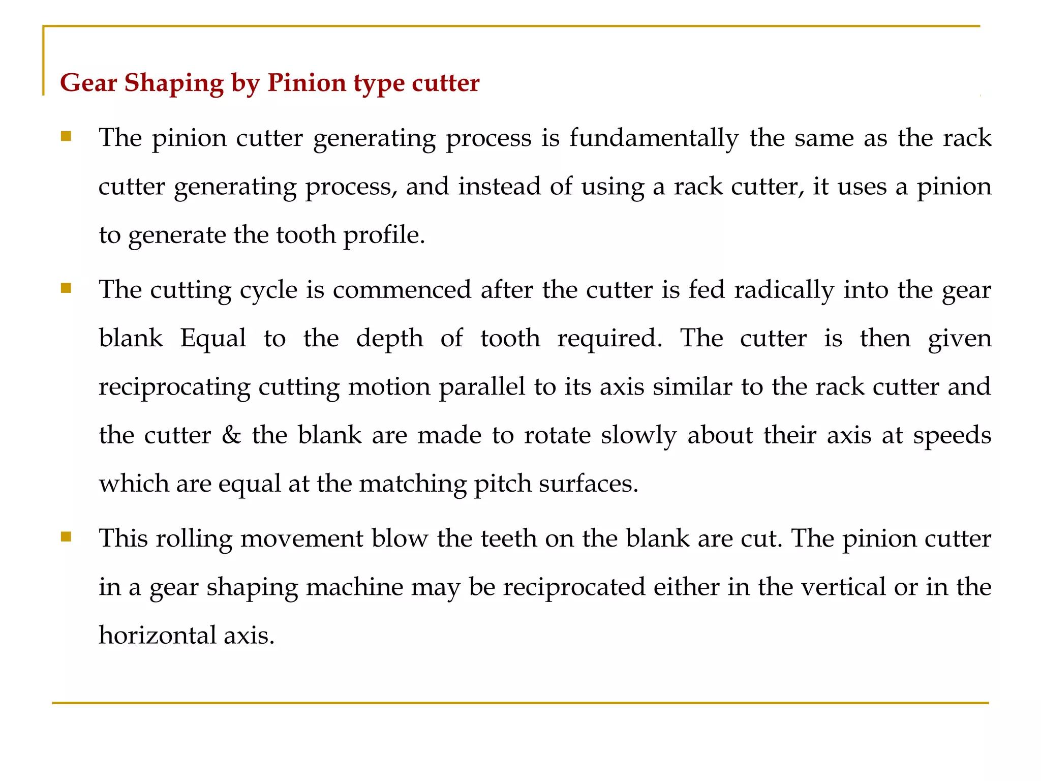 Gear manufacturing process | PPT