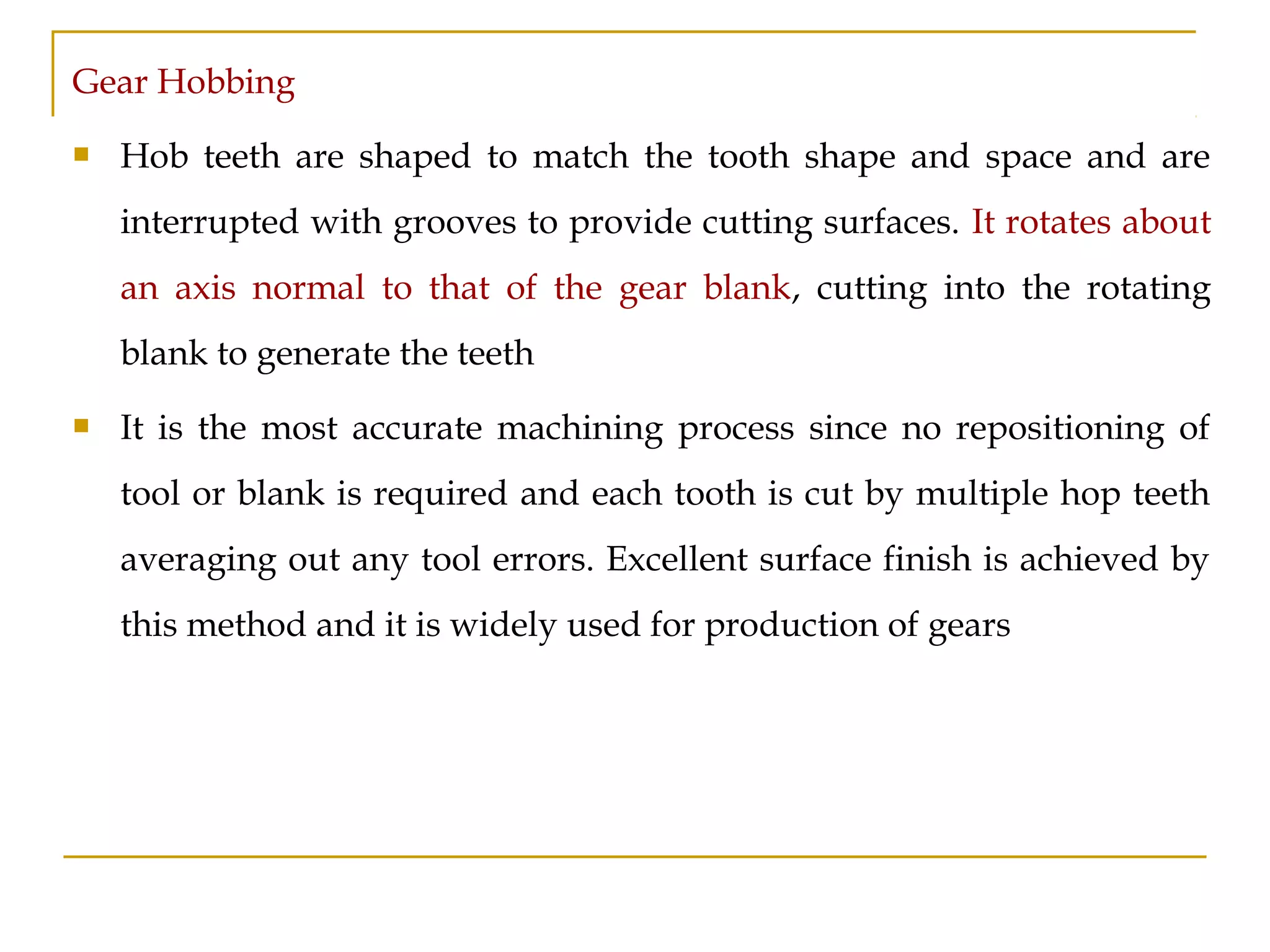 Gear manufacturing process | PPT