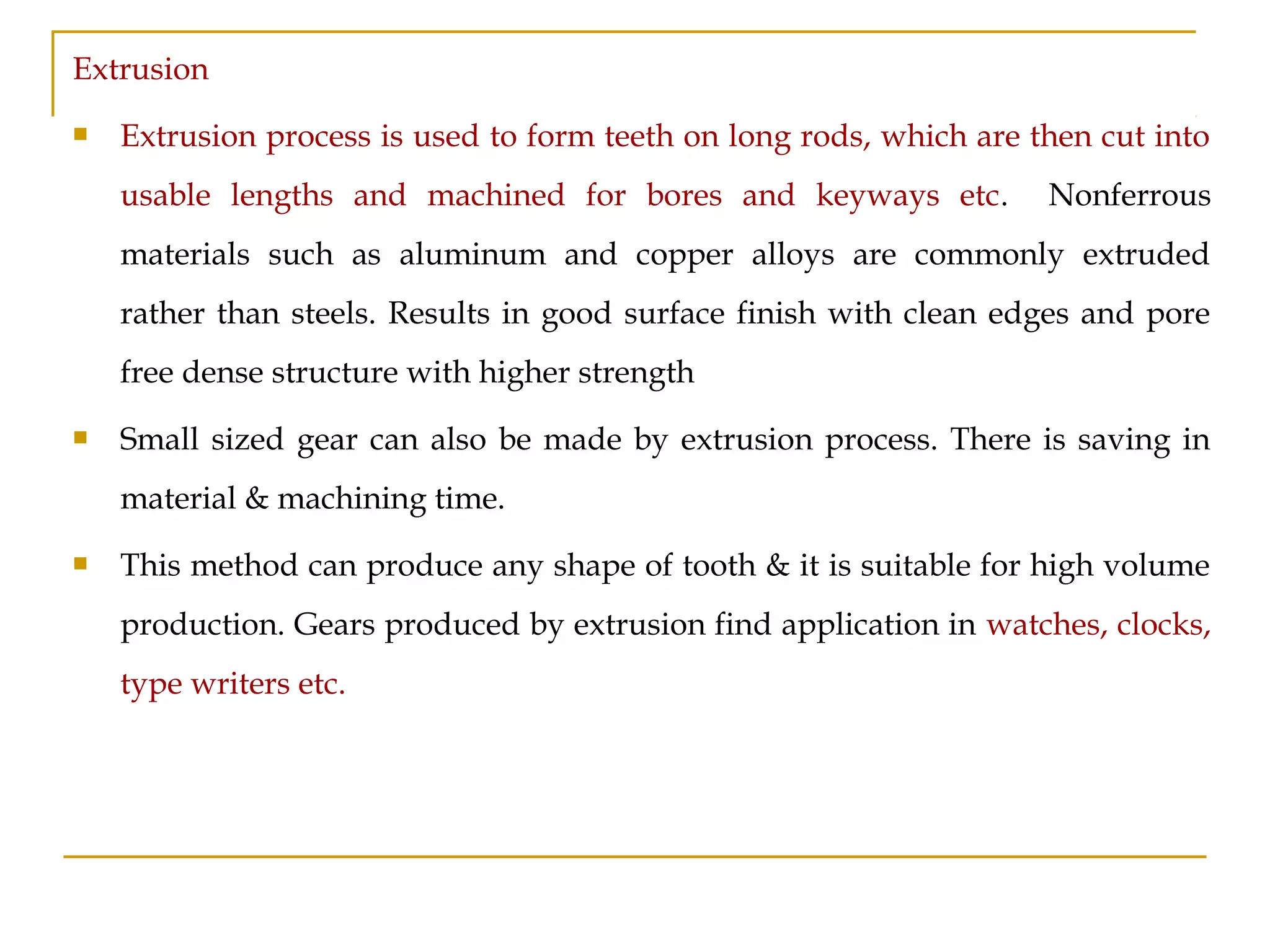 Gear manufacturing process | PPT