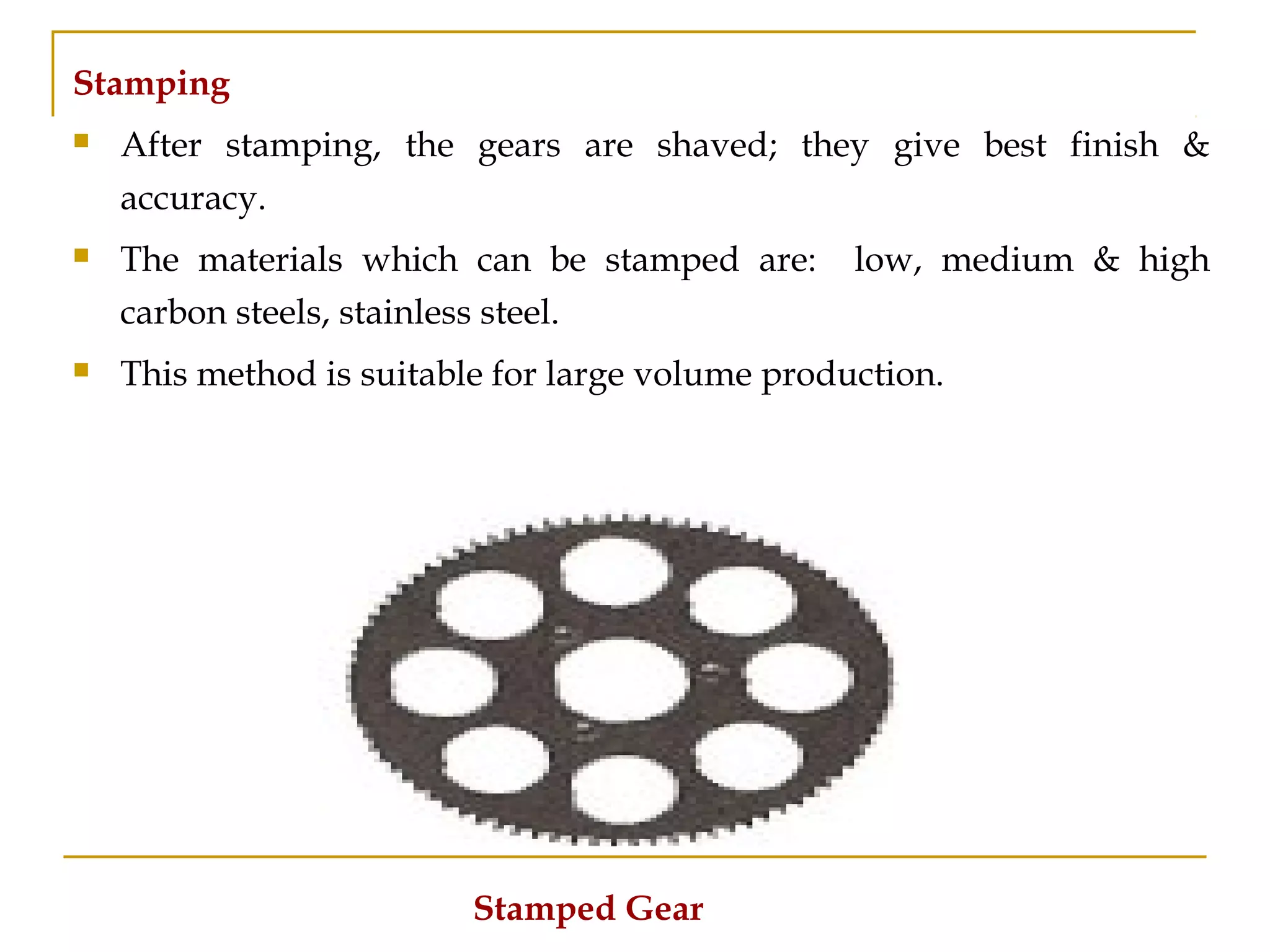 Gear manufacturing process | PPT