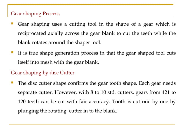 Gear manufacturing process | PPT | Jewelry Making | Arts and Crafts
