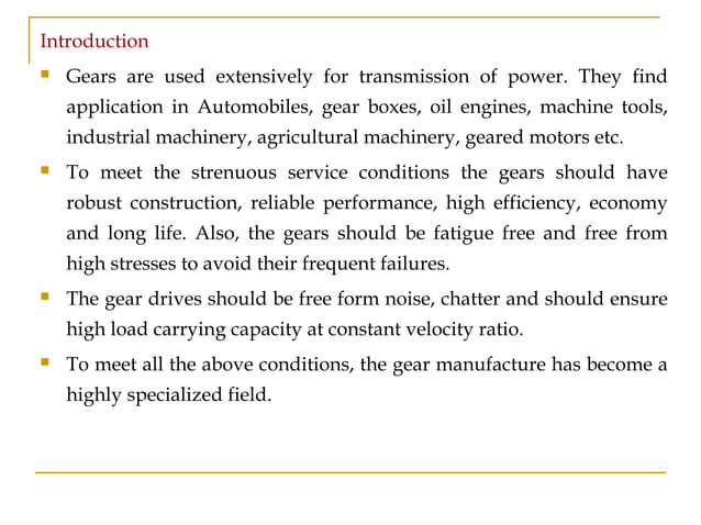 Gear manufacturing process | PPT | Jewelry Making | Arts and Crafts