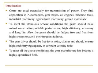 Gear manufacturing process | PPT