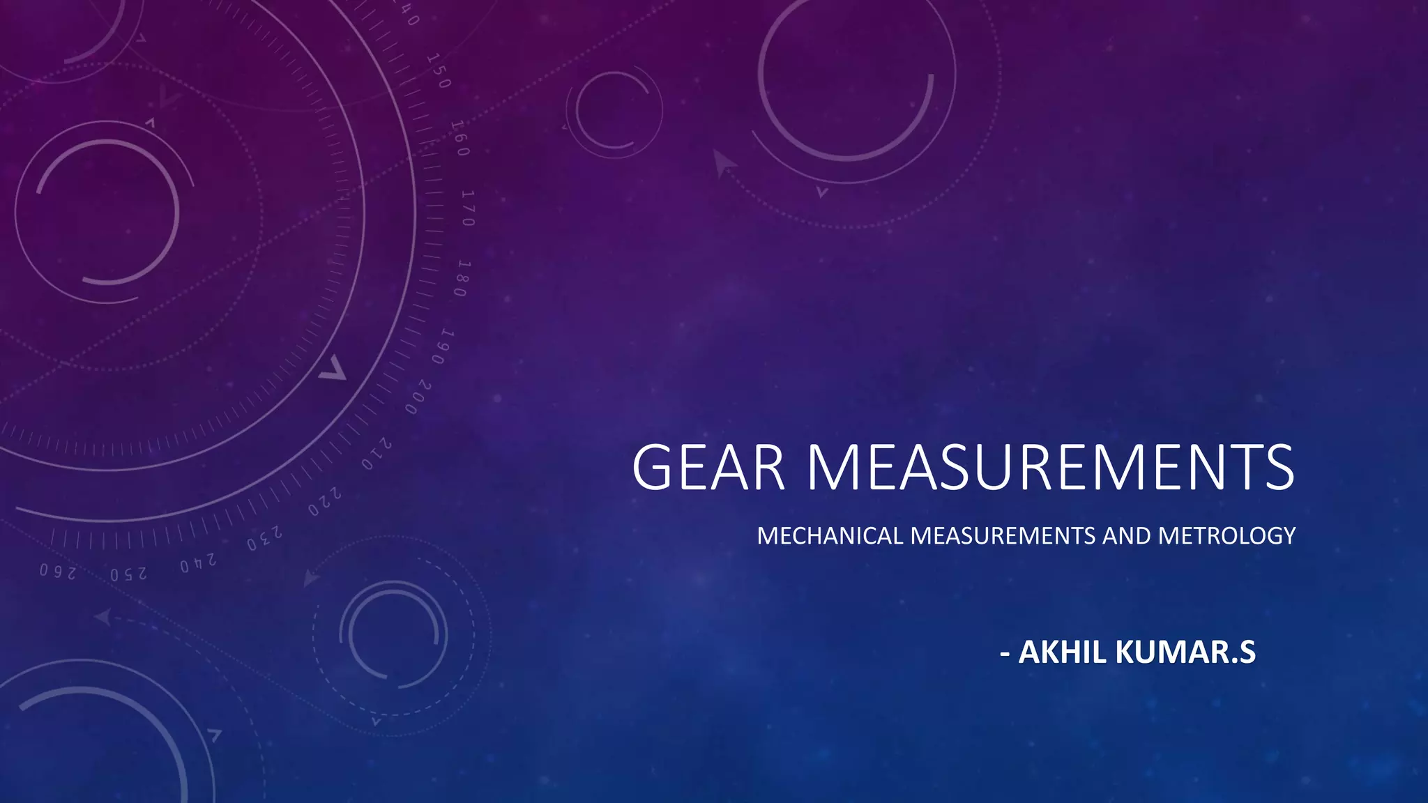 Gear measurements | PPTX