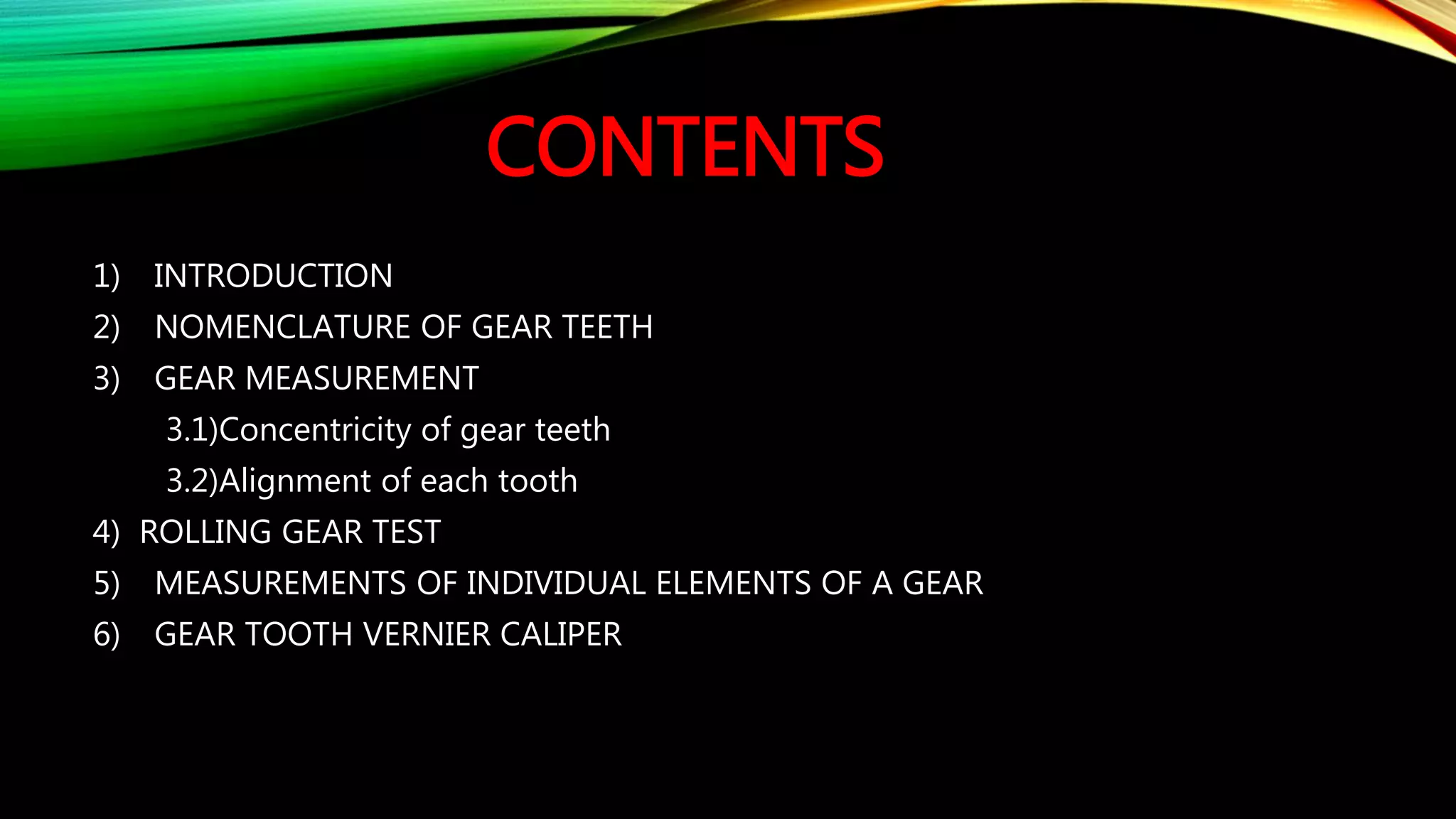 Gear measurements | PPTX