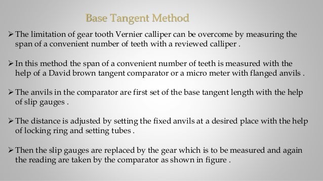 Gear measurements:- MECHANICAL MEASUREMENTS AND METROLOGY