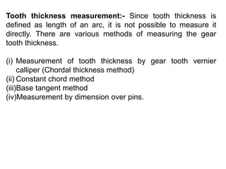 Gear metrology | PDF