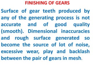 Gear FORMING AND GEAR GENERATION METHOD BY L.NARAYANAN...AP/MECH | PPTX