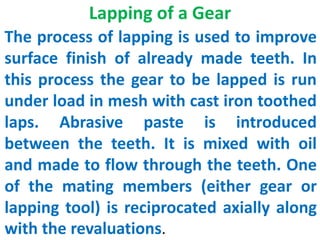 Gear FORMING AND GEAR GENERATION METHOD BY L.NARAYANAN...AP/MECH | PPTX