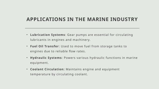 GEAR PUMPS.pptx used in merchant Navy ships | PPTX
