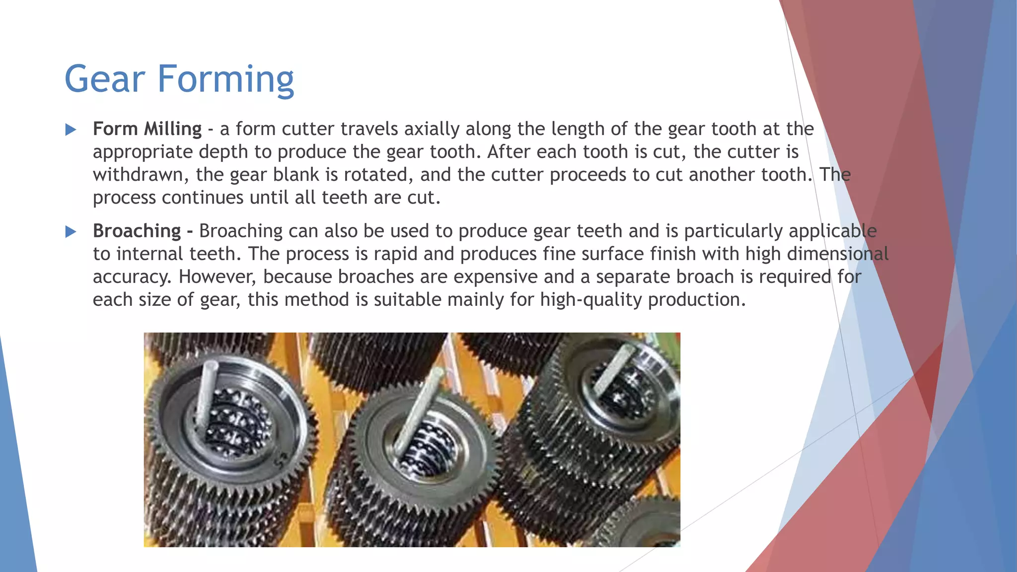 Manufacture of Gears | PPTX
