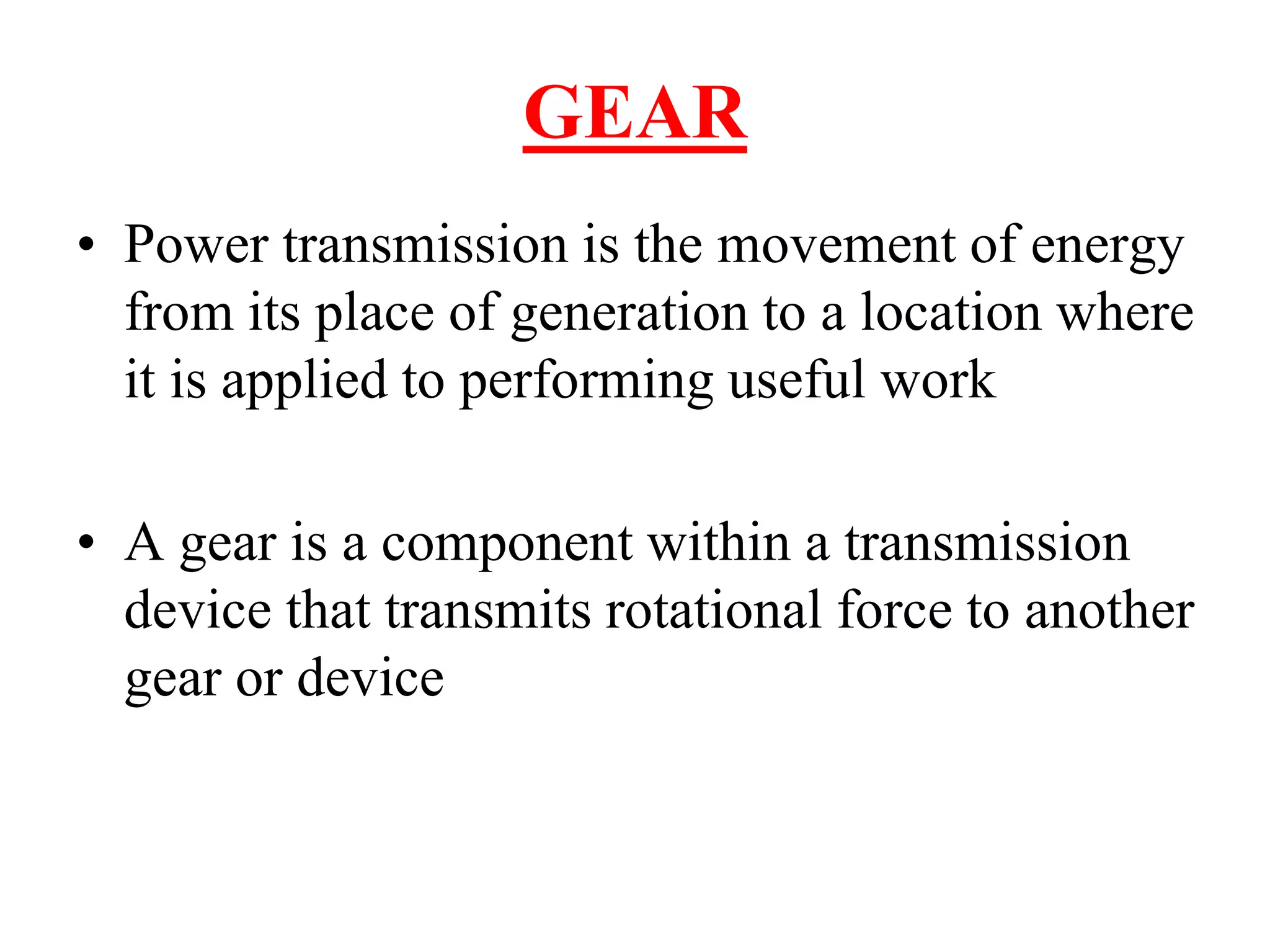 Basics of Gear | PPTX
