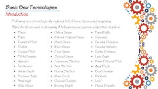 Gears Terminologies, Standards, Design, and Inspections | PDF