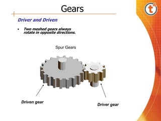 Gears.ppt spur gear helical gear round gear | PPT | Physics | Science