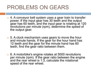 HOW GEARS FUNCTIONS AND THEIR USES BASES | PPTX