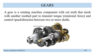 Gears Terminology, Classification, Types | PPTX