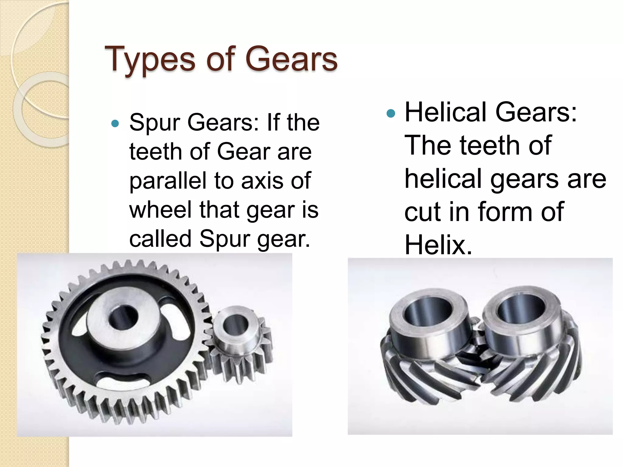 Gears and gear drives | PPTX