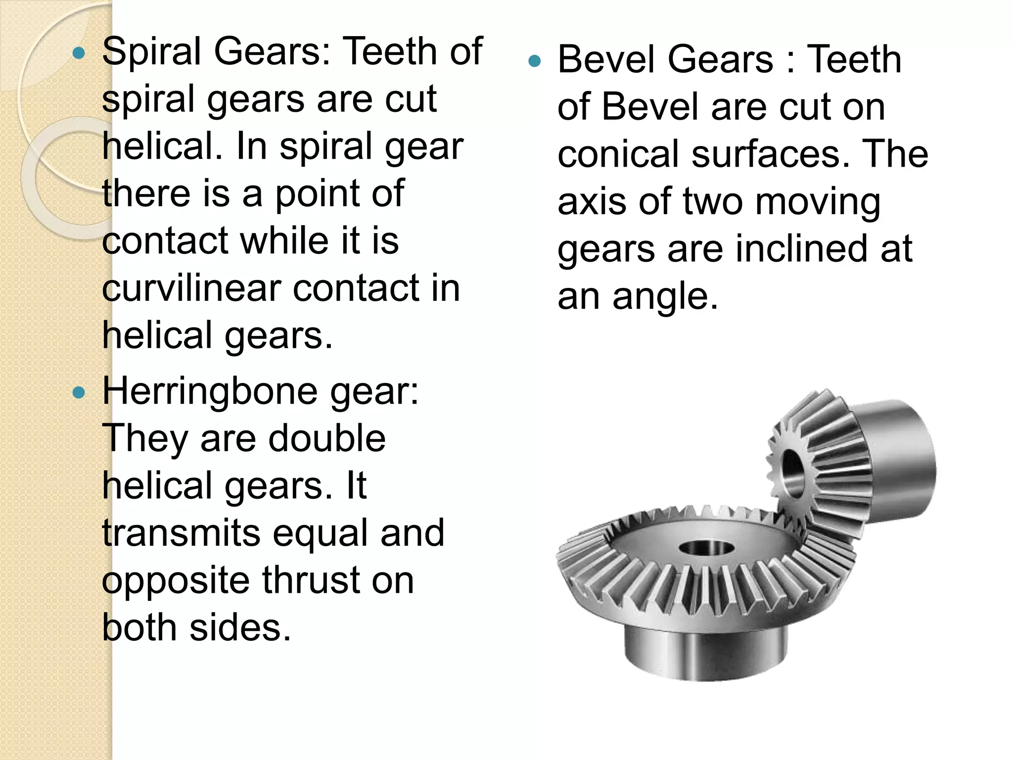 Gears and gear drives | PPTX