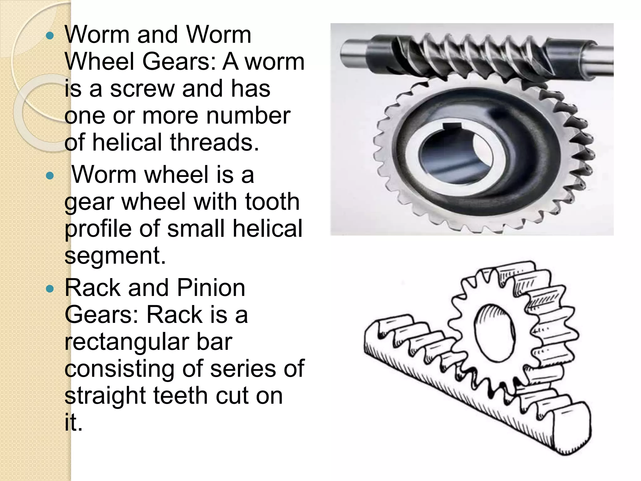 Gears and gear drives | PPTX