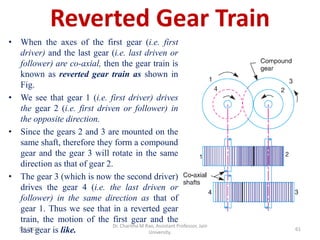 Gears and gear trains | PPTX
