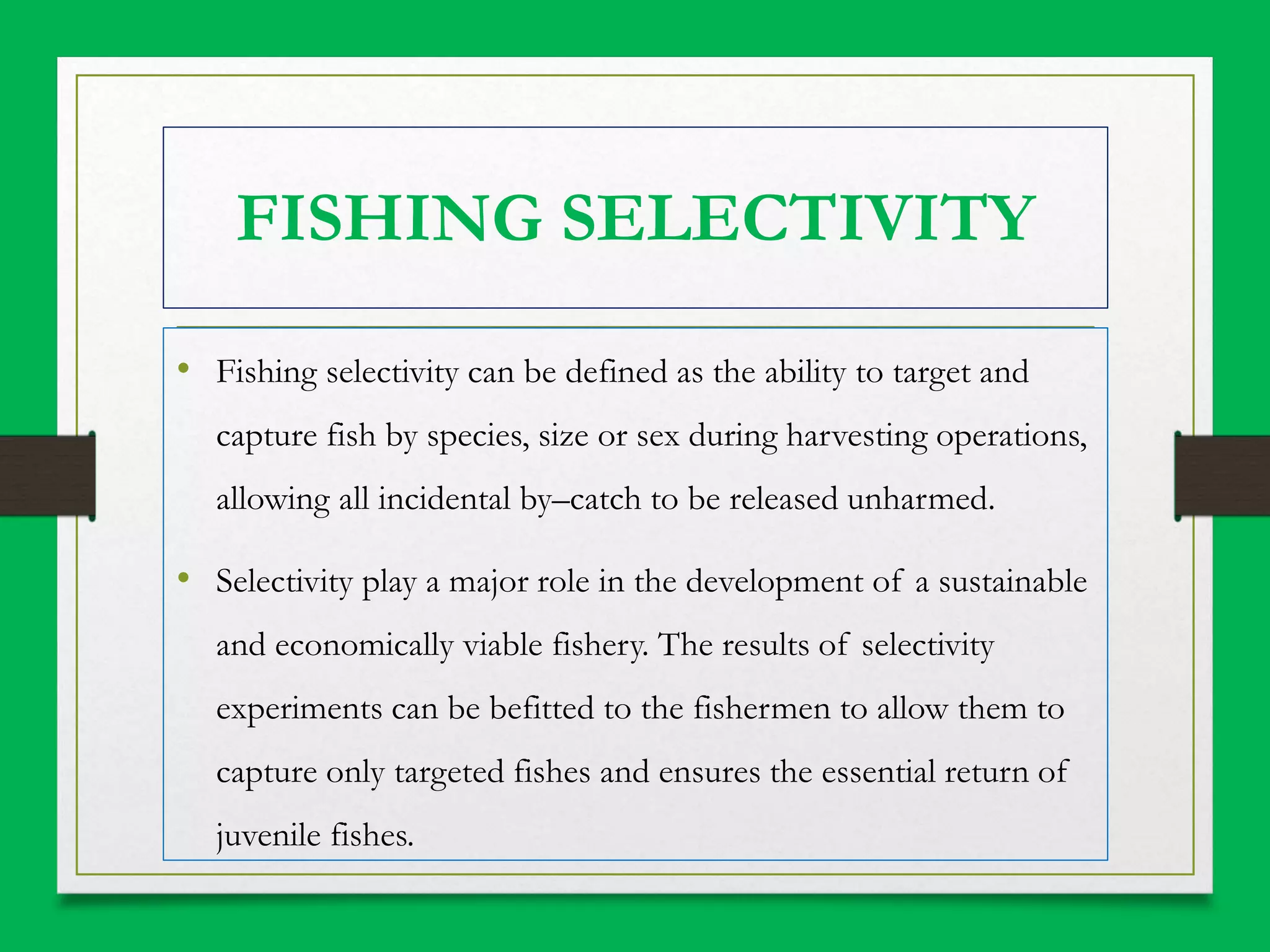 Fishing Gear selectivity | PPTX