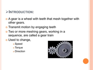 Gears And its types | PPTX