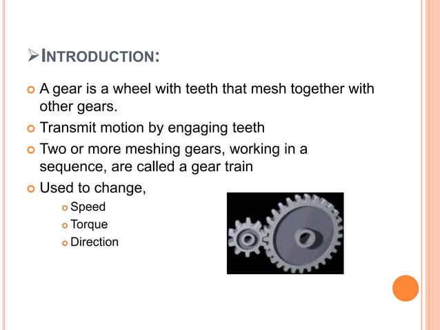 Gears And its types | PPTX | Radio Control | Hobbies & Interests