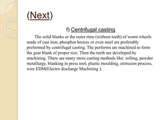 Gears Manufacturing | PPTX