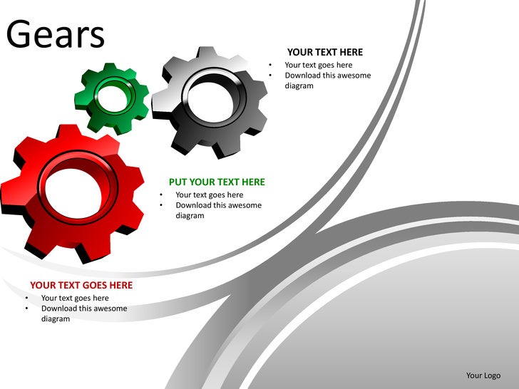 Gears powerpoint presentation templates