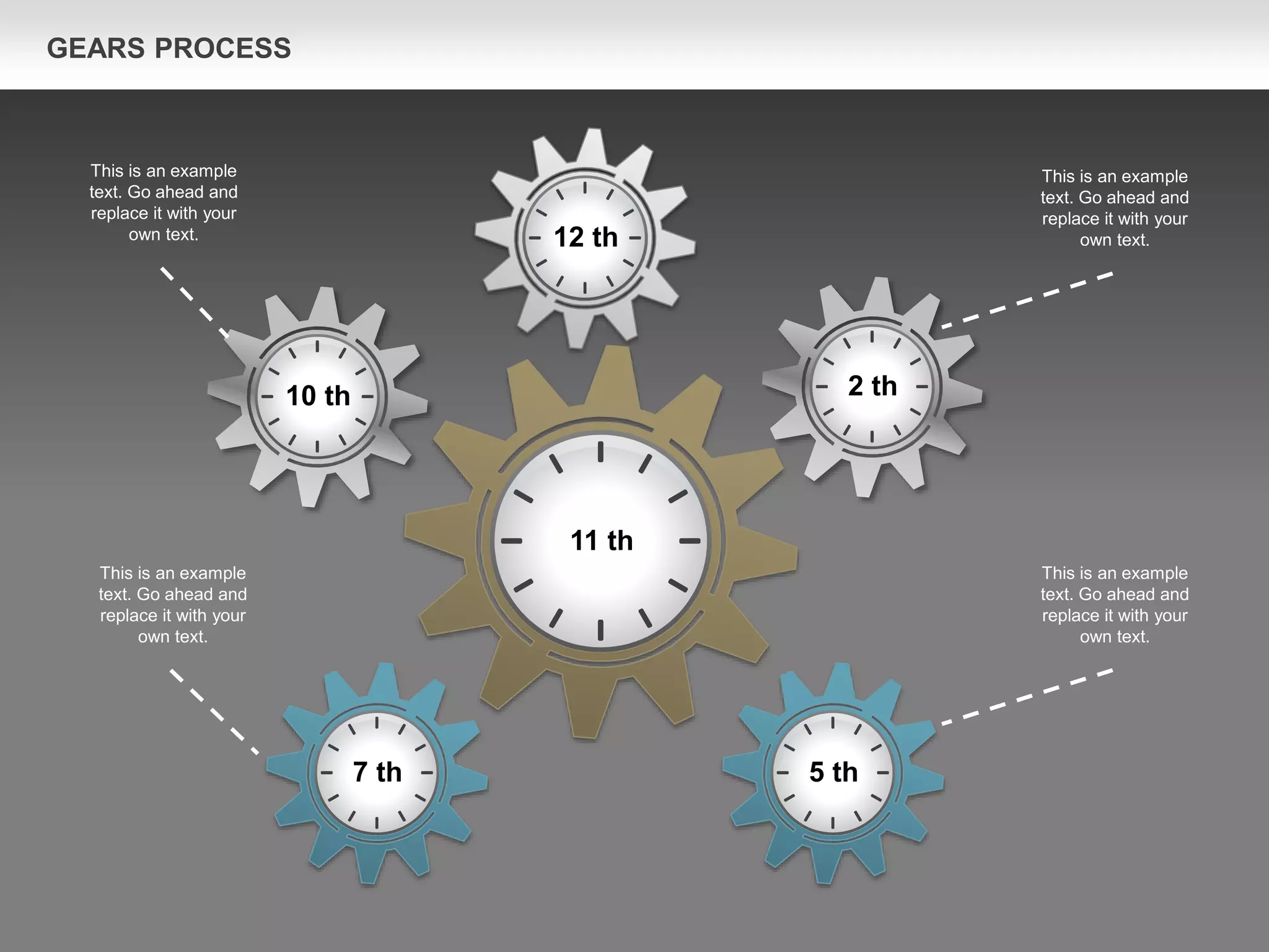 Process with Gears (for PowerPoint and Google Slides) | PPTX