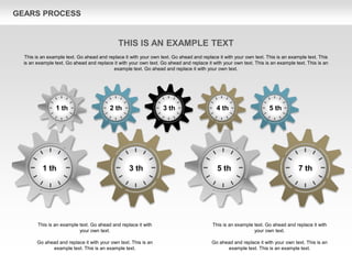 Process with Gears (for PowerPoint and Google Slides) | PPTX | Business ...