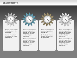 Process with Gears (for PowerPoint and Google Slides) | PPTX | Business ...