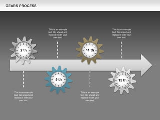 Process with Gears (for PowerPoint and Google Slides) | PPTX | Business ...