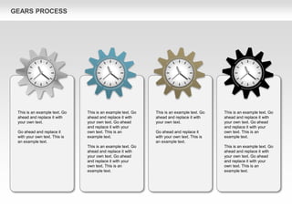 Process with Gears (for PowerPoint and Google Slides) | PPTX | Business ...