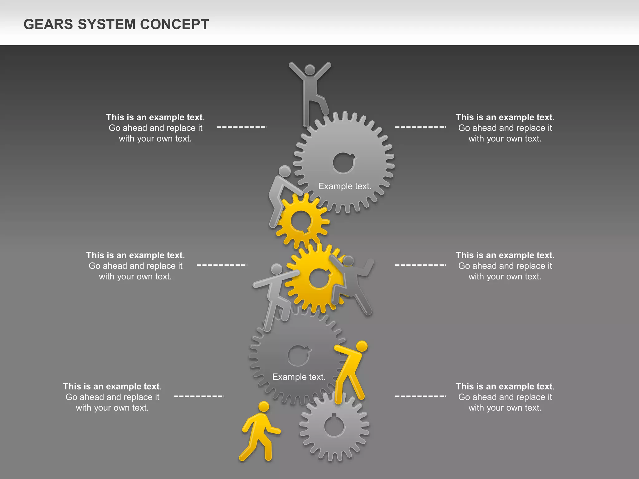 Gears System Concept Diagram (for PowerPoint and Google Slides) | PPTX