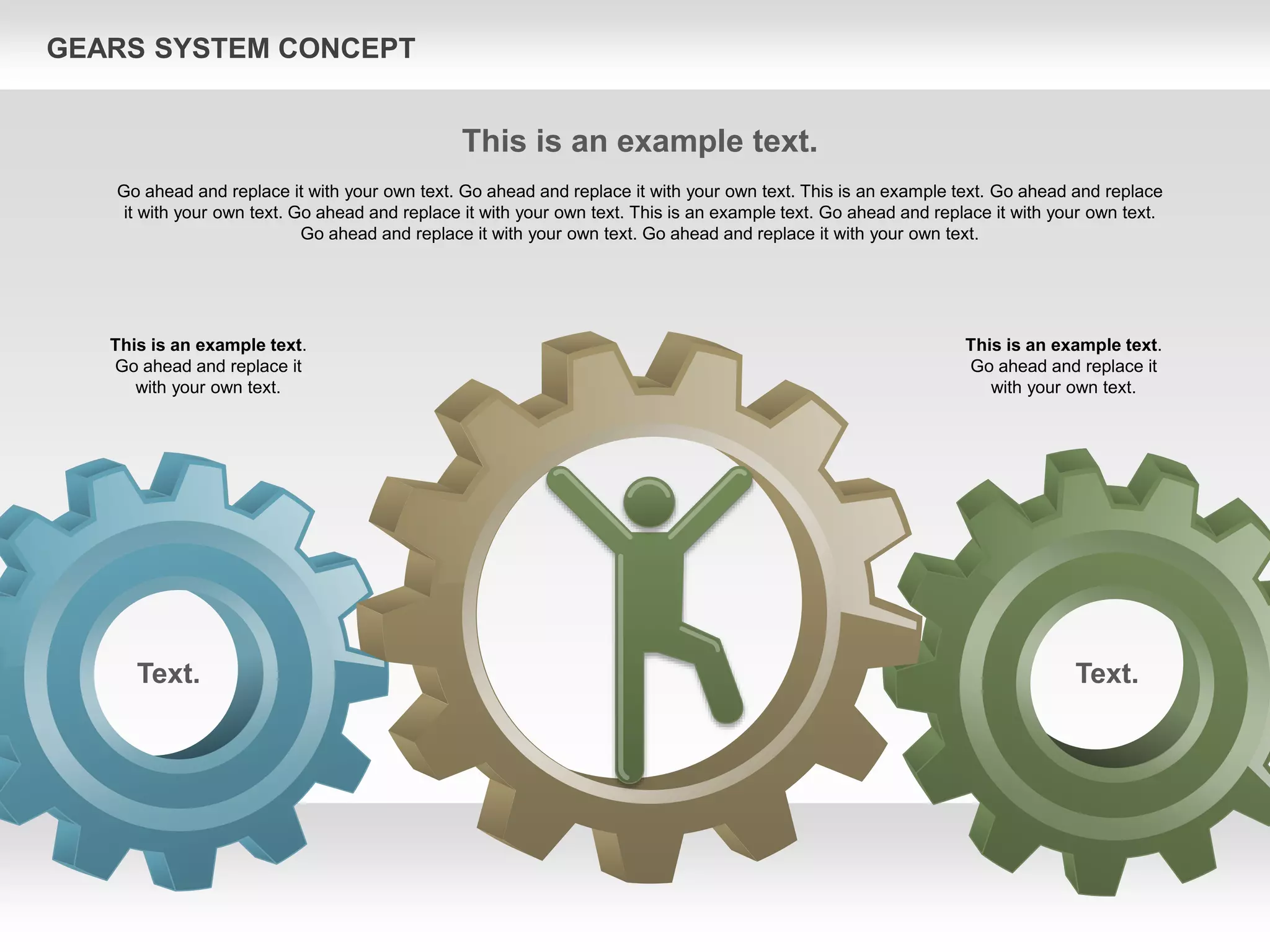 Gears System Concept Diagram (for PowerPoint and Google Slides) | PPTX
