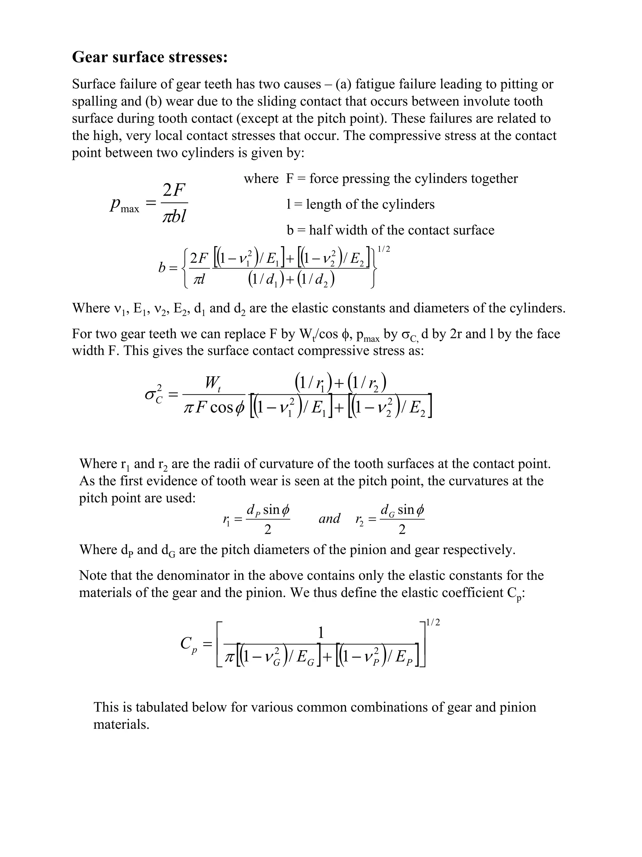 Gear stress lewis_formula | PDF