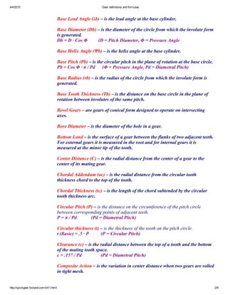 Gear terminology | PDF