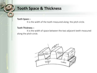 Gear terminology Mechanical 3rd Sem GTU | PPT