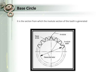 Gear terminology Mechanical 3rd Sem GTU | PPT