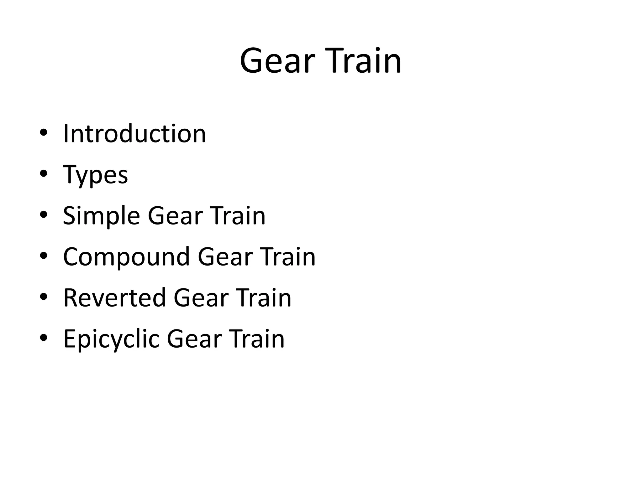 Gear Train | PPTX
