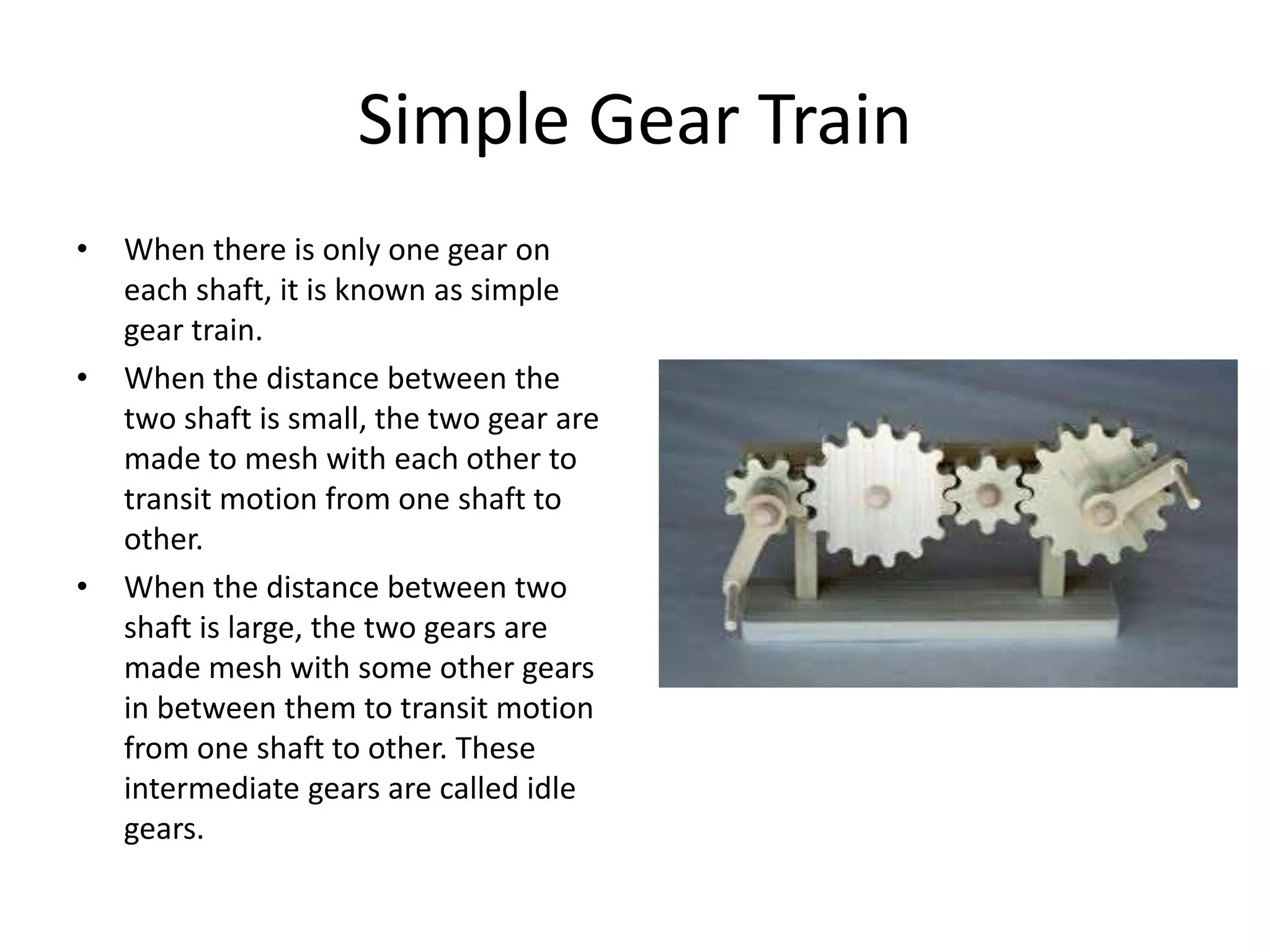 Gear Train | PPTX