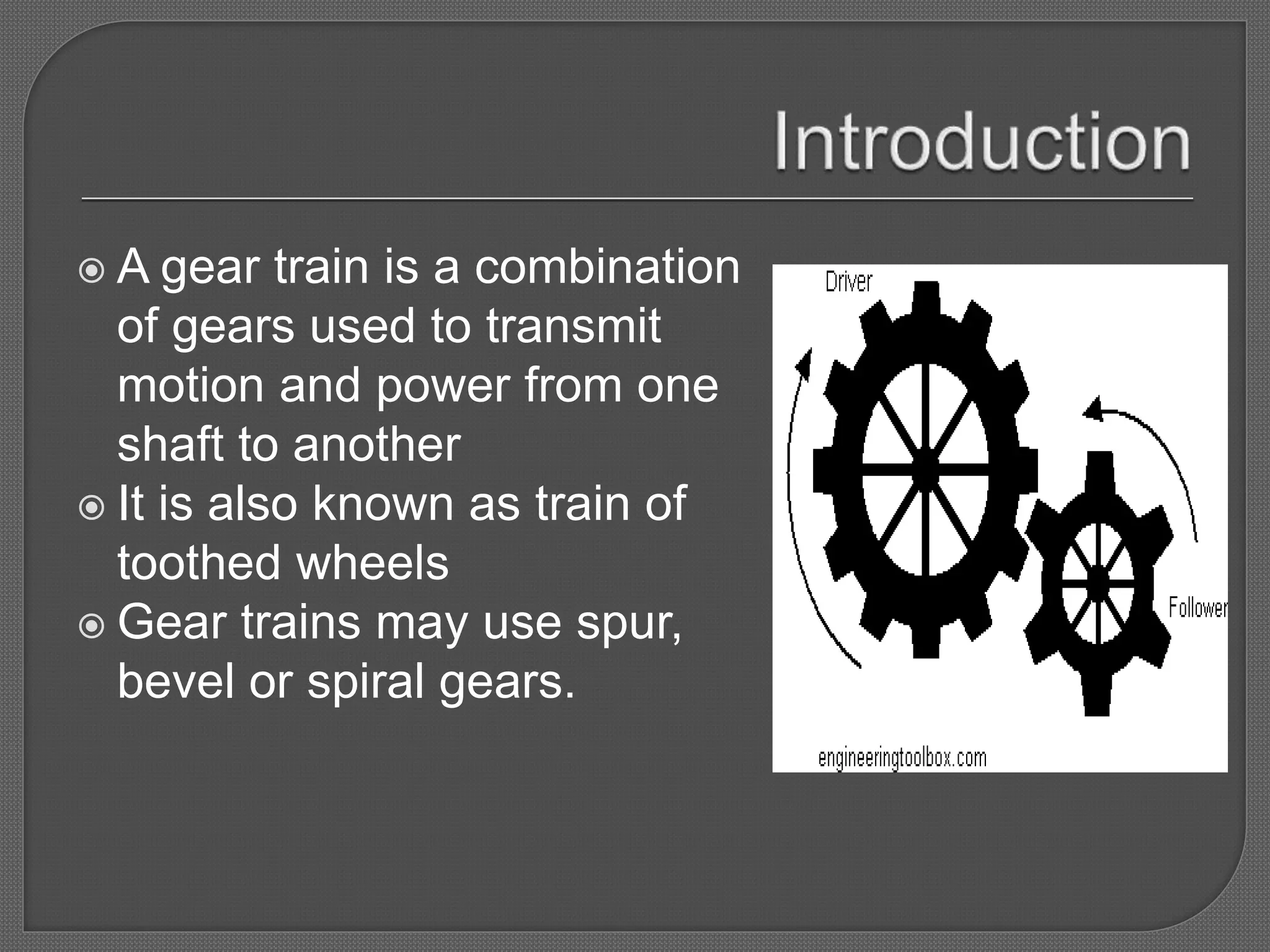 Compound Gear train | PPTX