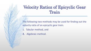 Presentation - Gear train | PPT