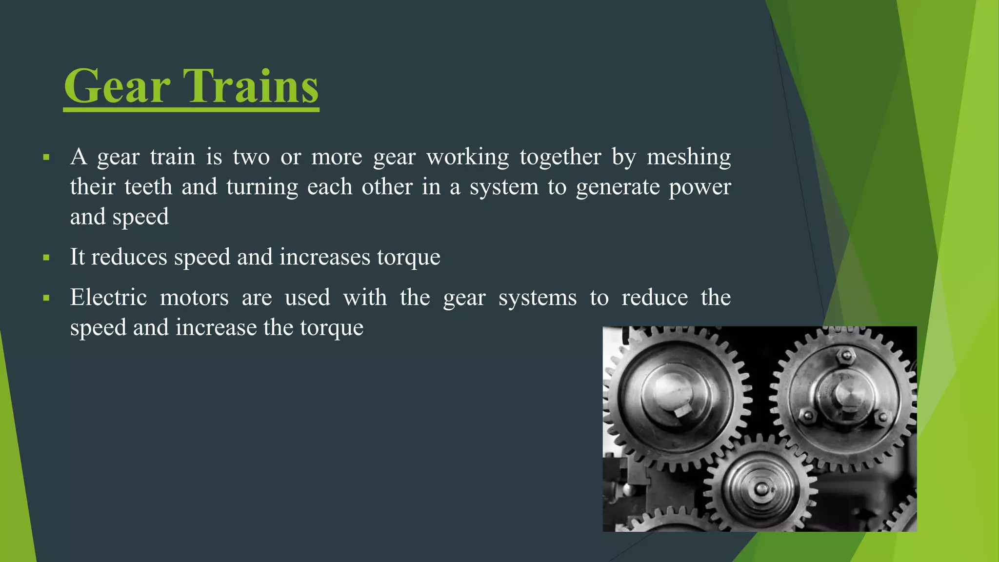 What Is Gear trains | PPTX
