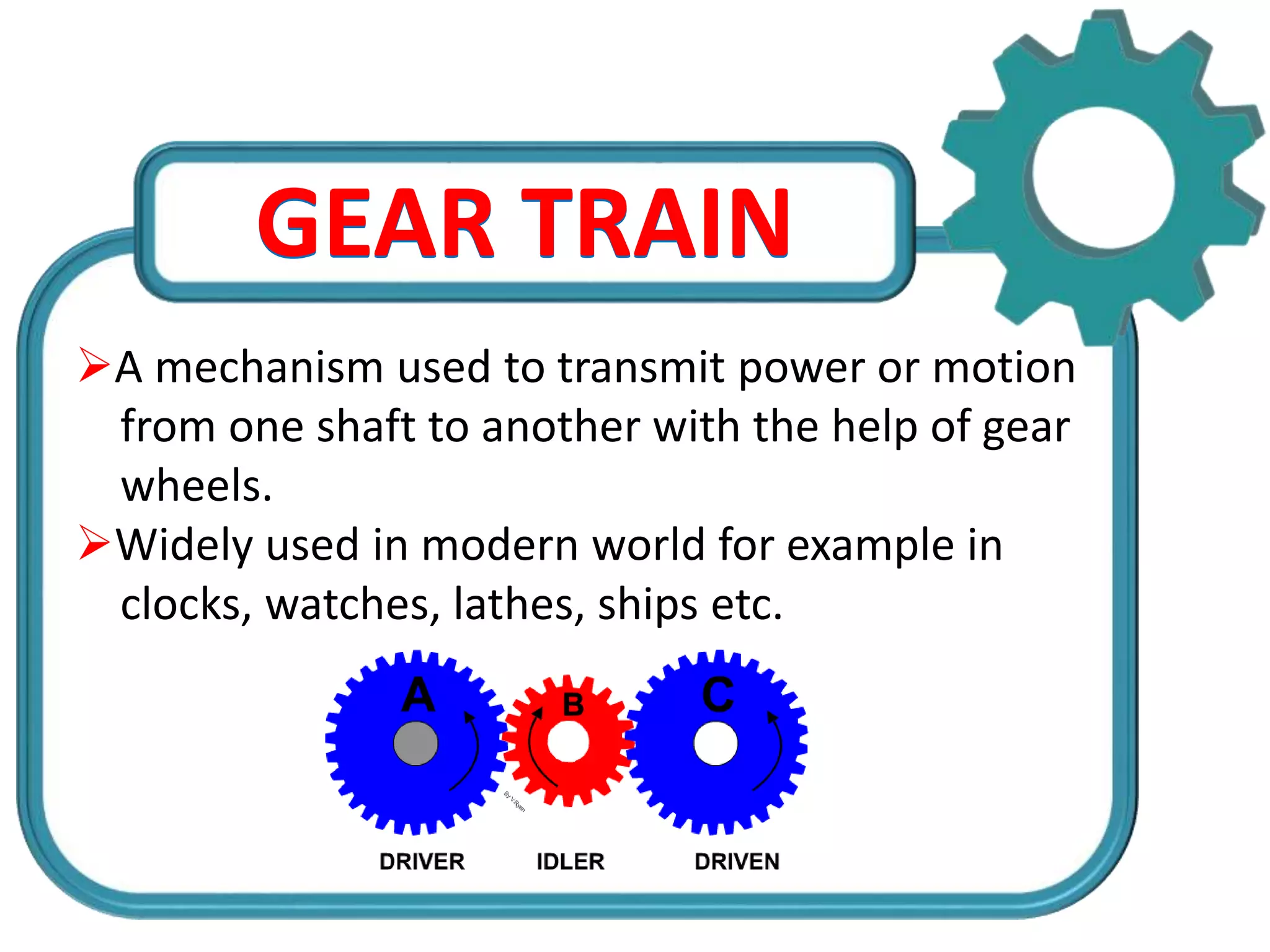 Gear train | PPTX