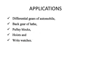 GEAR TRAIN- BASIC CONCEPTS AND WORKING PRINCIPLE | PPTX