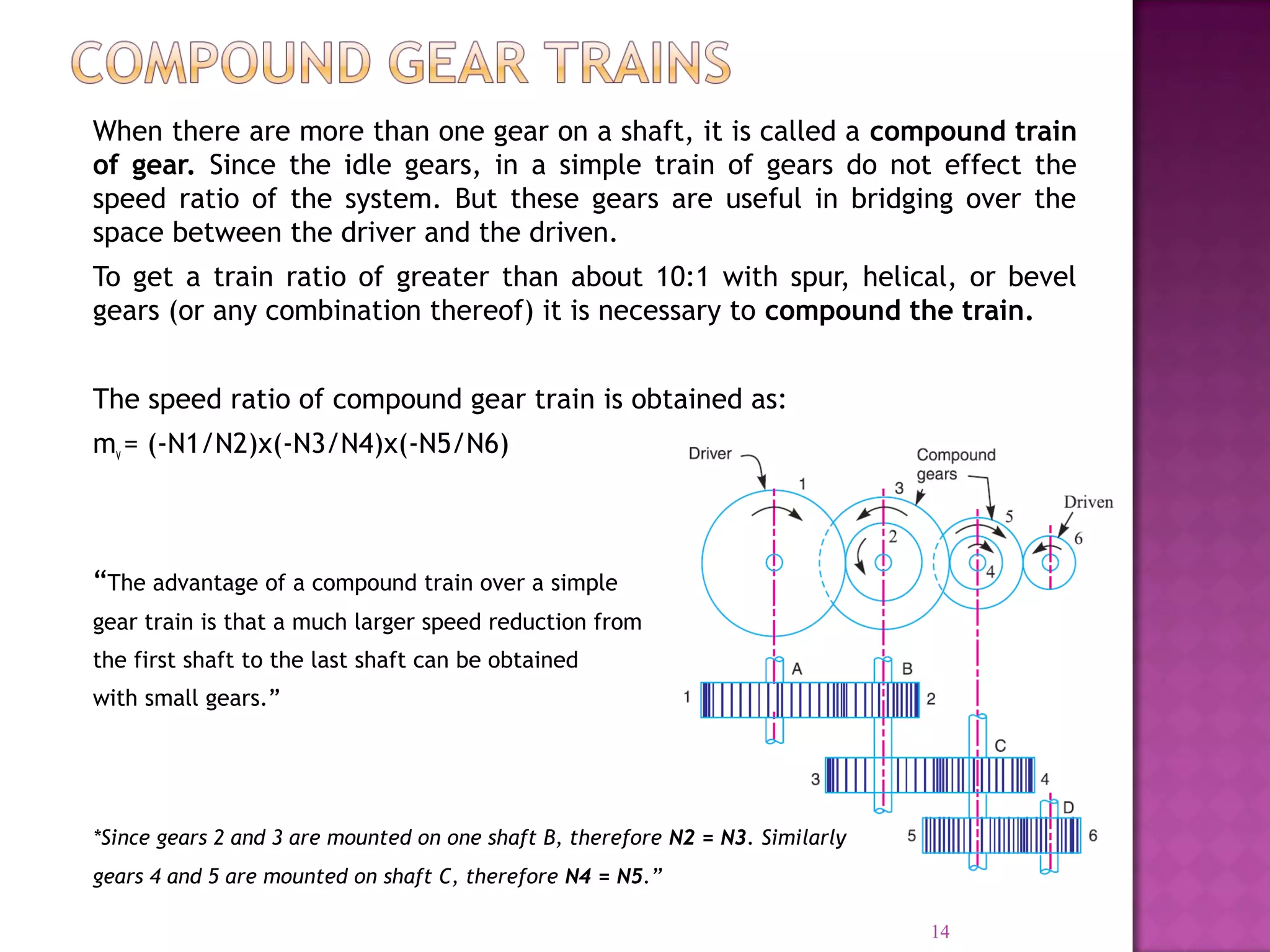 Gear trains.lecture 10 | PPT