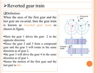 Gear trains by k.santhosh | PPT | Physics | Science