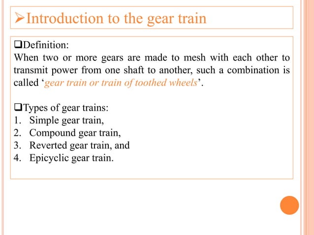 Gear trains by k.santhosh | PPT | Physics | Science